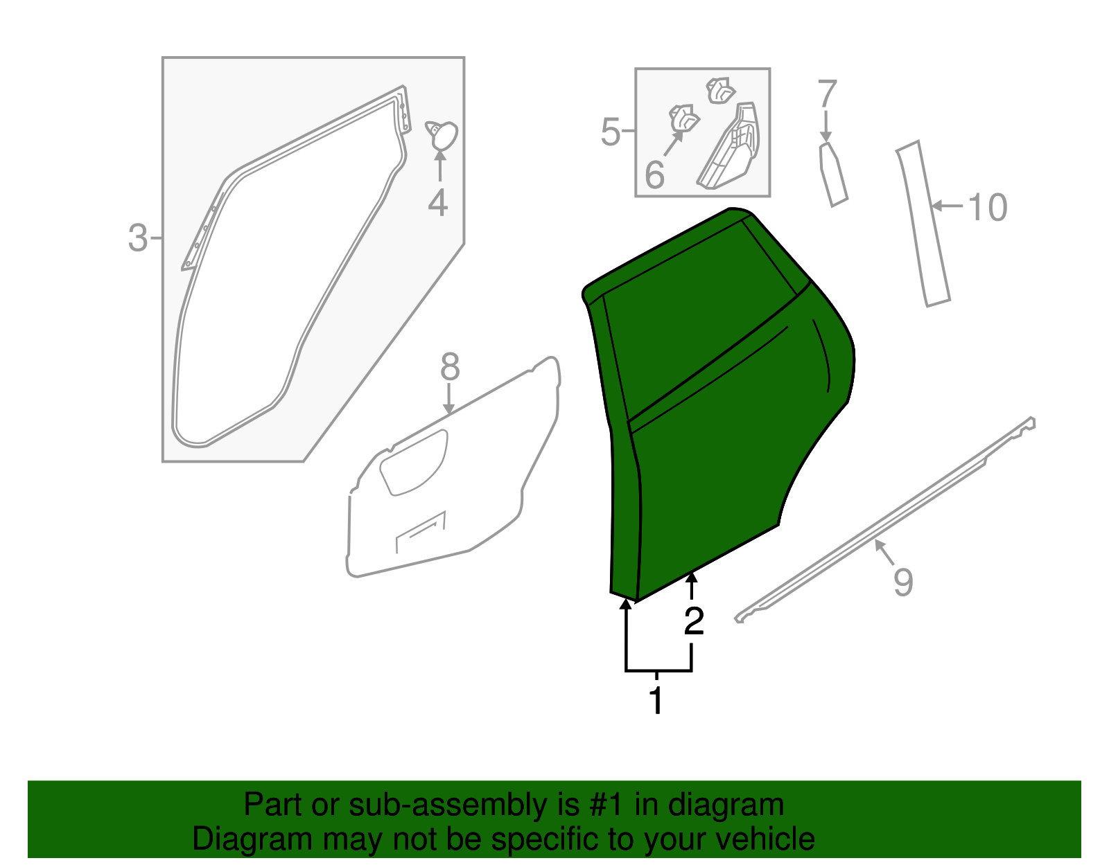 2011-2017 Nissan Juke Door Shell HBA0M-1KAMA | My Nissan Part