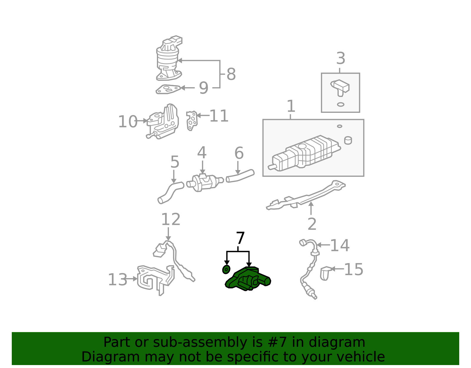 36162-RNA-A01 - Valve Assembly Purge Control Solenoid - 2006-2011 Honda ...