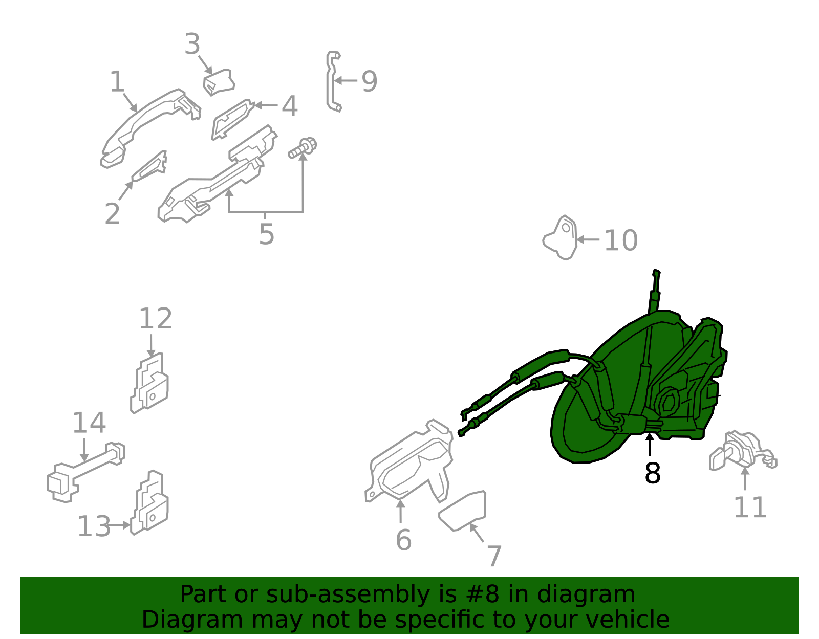 2019-2025 Nissan Altima Lock Assembly 80501-9HE1C | OEM Parts Online