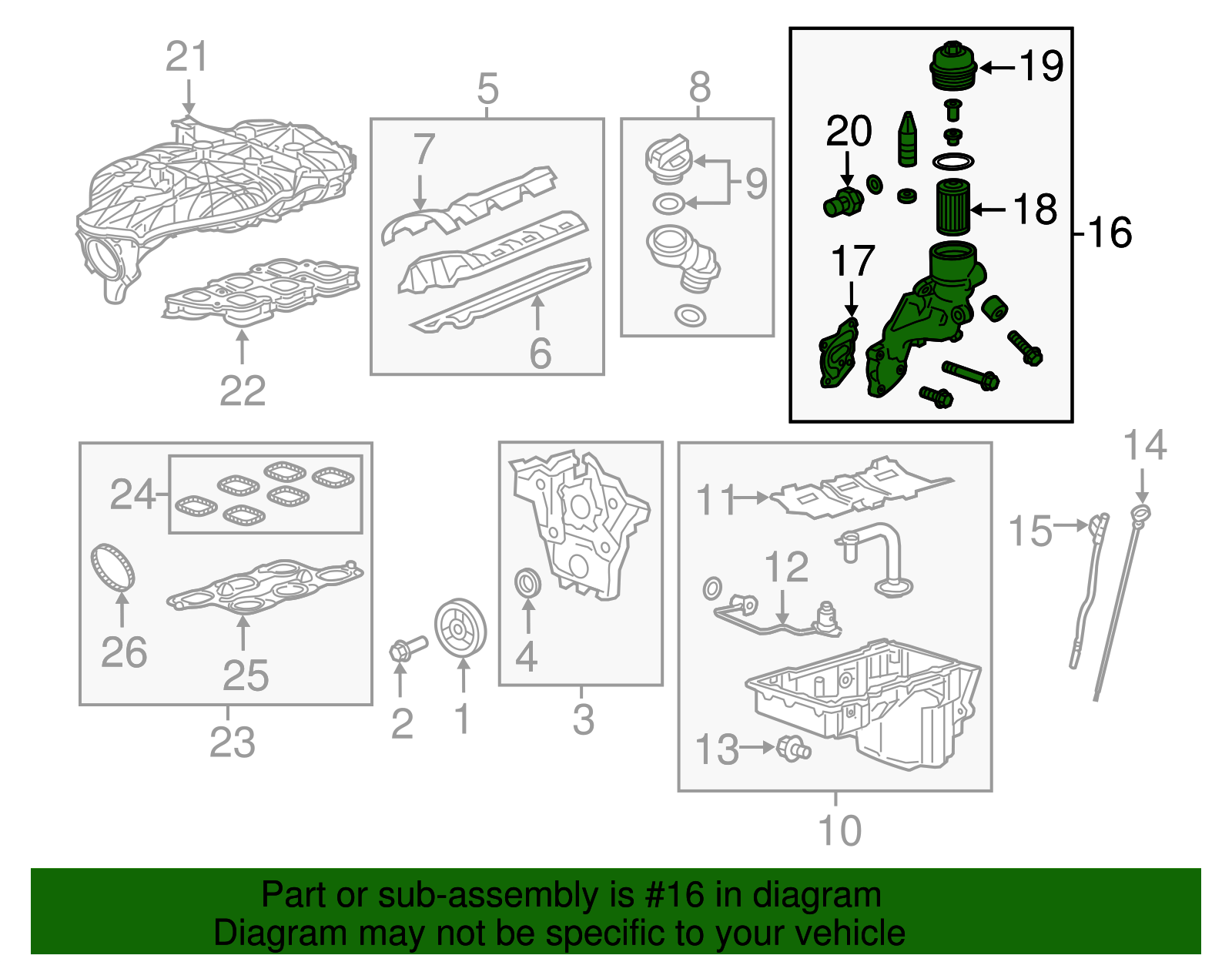 2013-2016 GM Oil Filter Housing 12720086 GM | GMPartsDirect.com