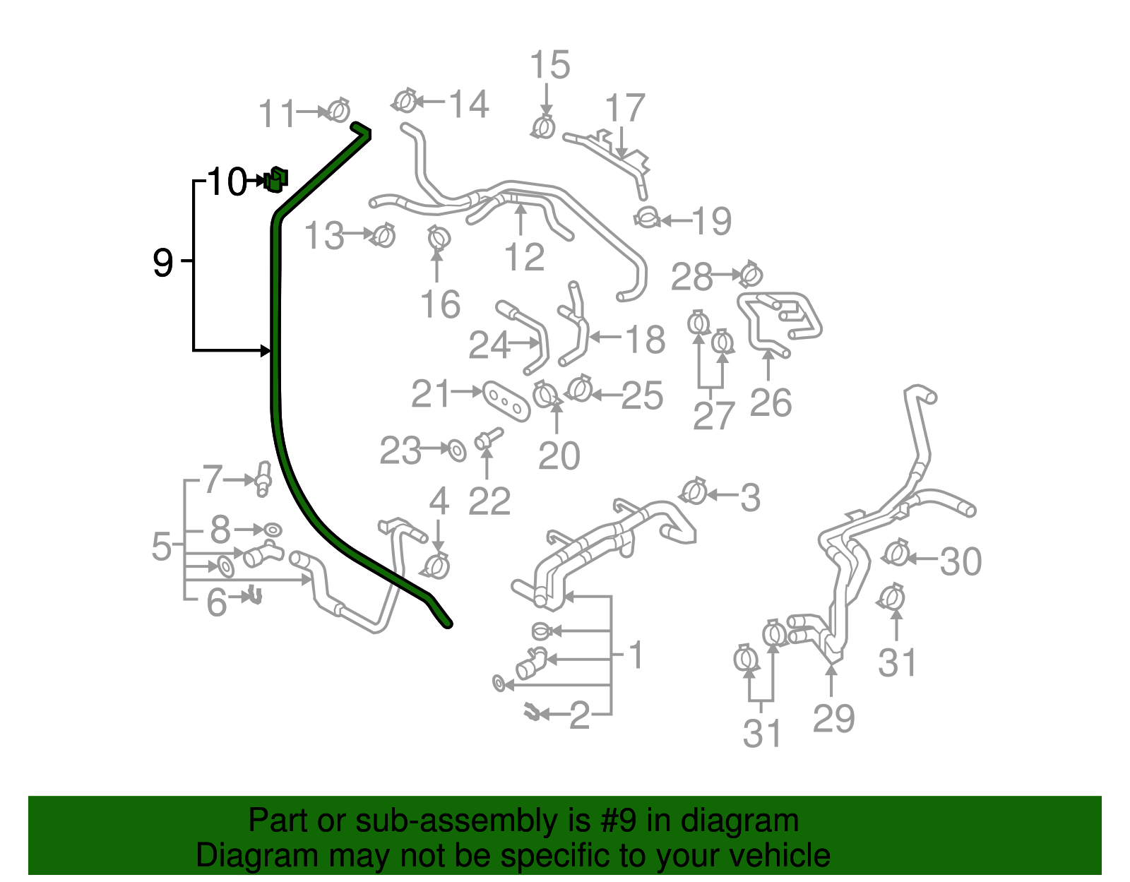7L6-122-447-BE - Overflow Hose 2007-2010 Volkswagen Touareg | Wolfsburg ...