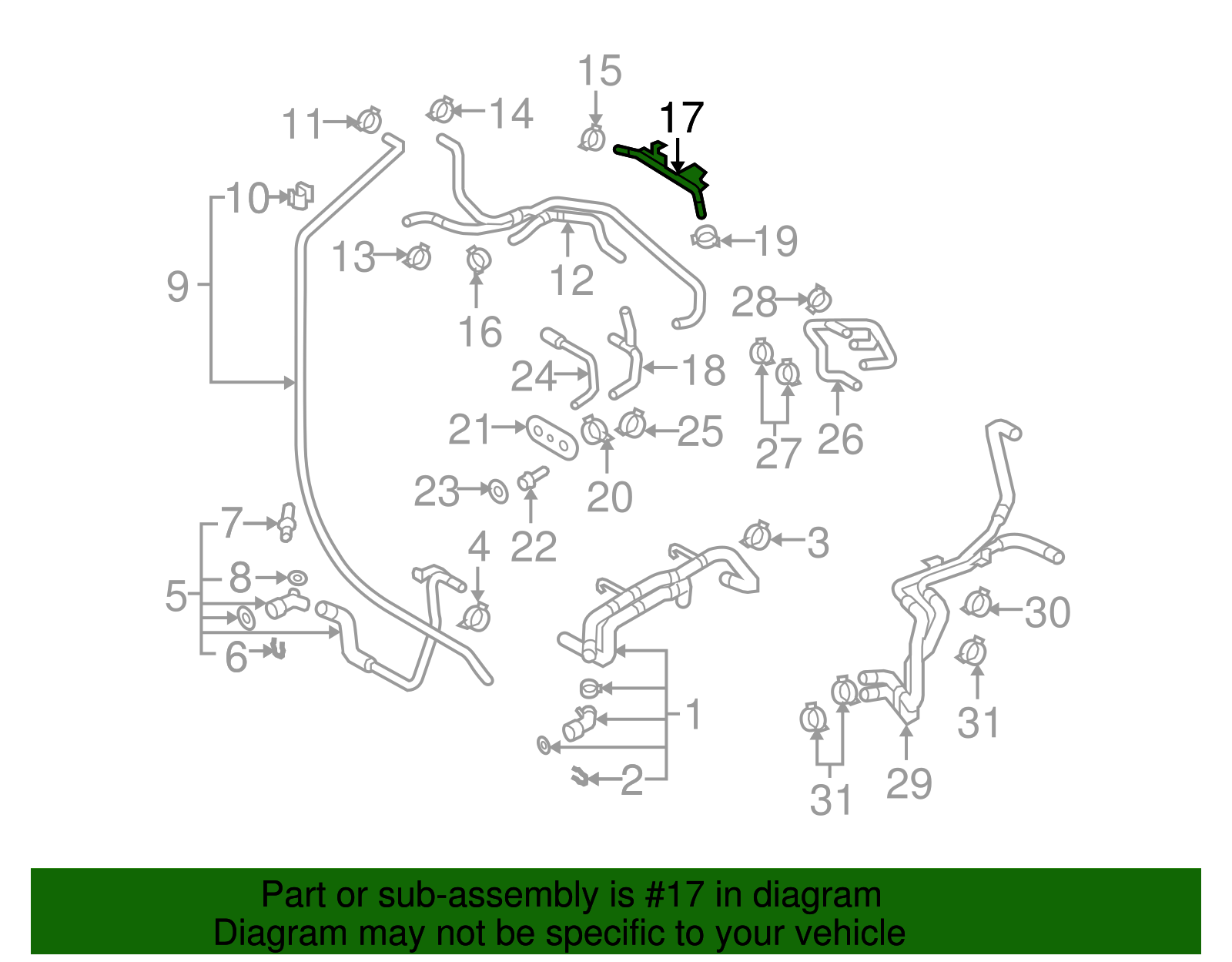 2008-2010 Volkswagen Touareg Water Pipe 7L0-121-065-H | VW Direct Auto ...