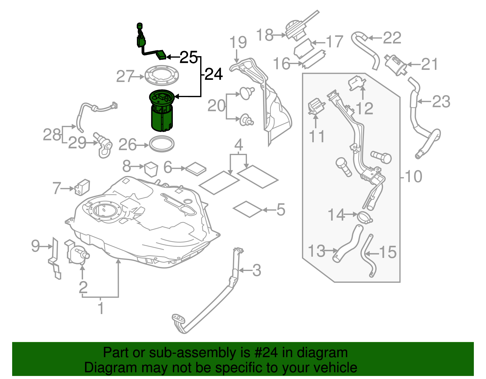 L3AX-13-35X - Fuel Pump Assembly 2010-2013 Mazda 3 | MazdaParts.US Store
