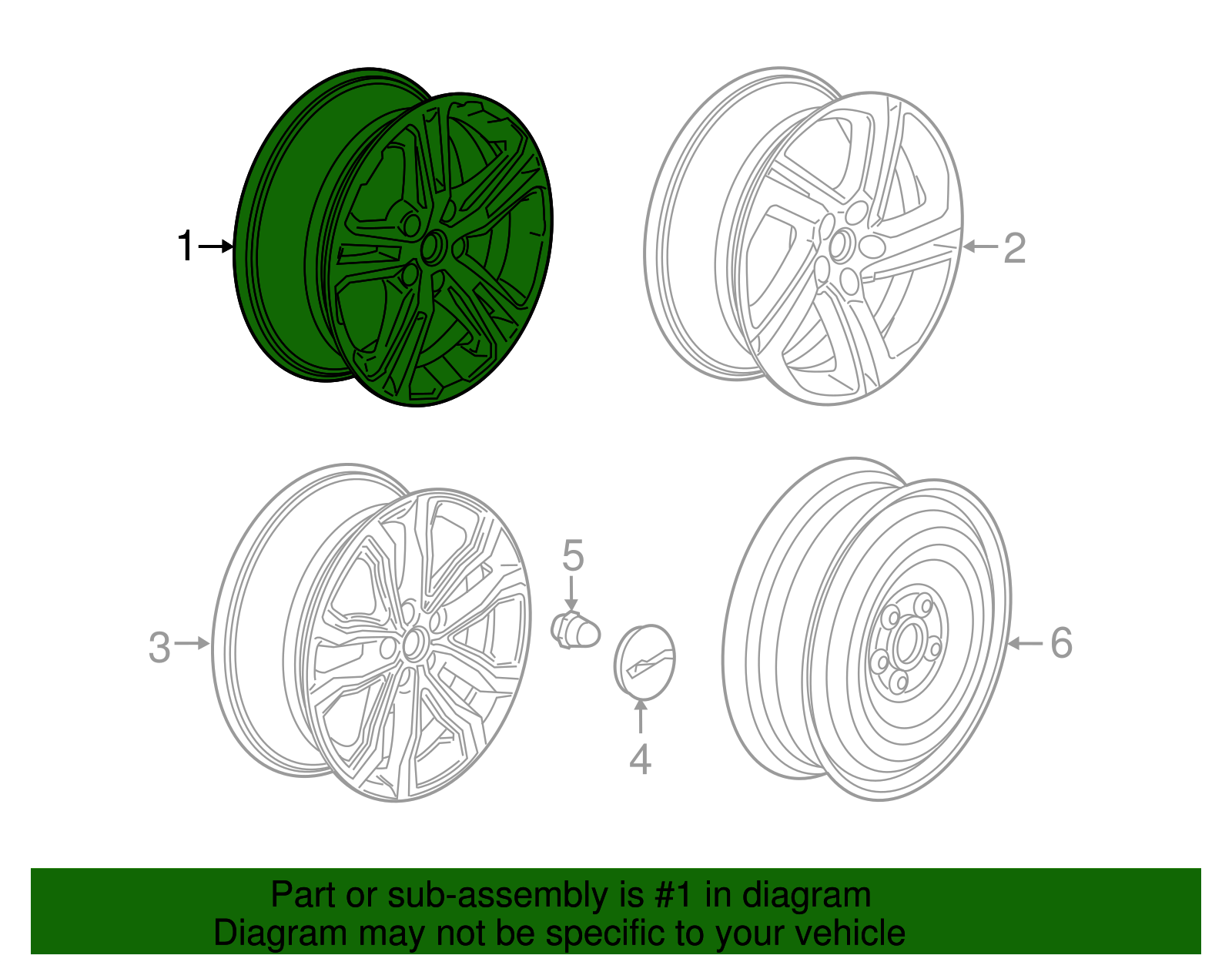 2018-2024 GMC Terrain Wheel 84974938 GM | GMPartsDirect.com