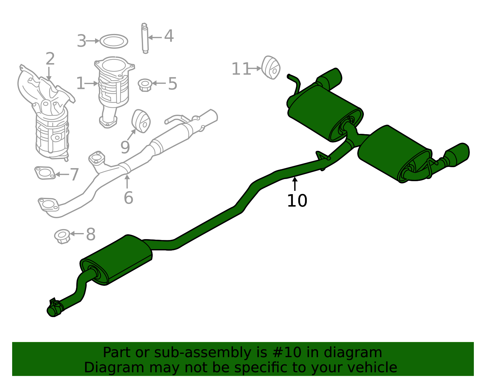 CT4Z-5230-B - Exhaust Muffler 2011-2014 Ford Edge | Ford Parts Direct