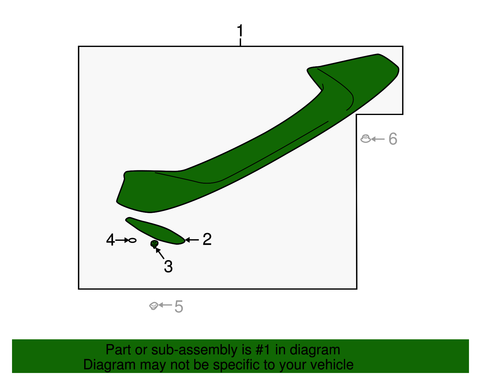 2004-2005 Subaru Impreza Spoiler Assembly E7210FE502PG | Subaru Parts ...