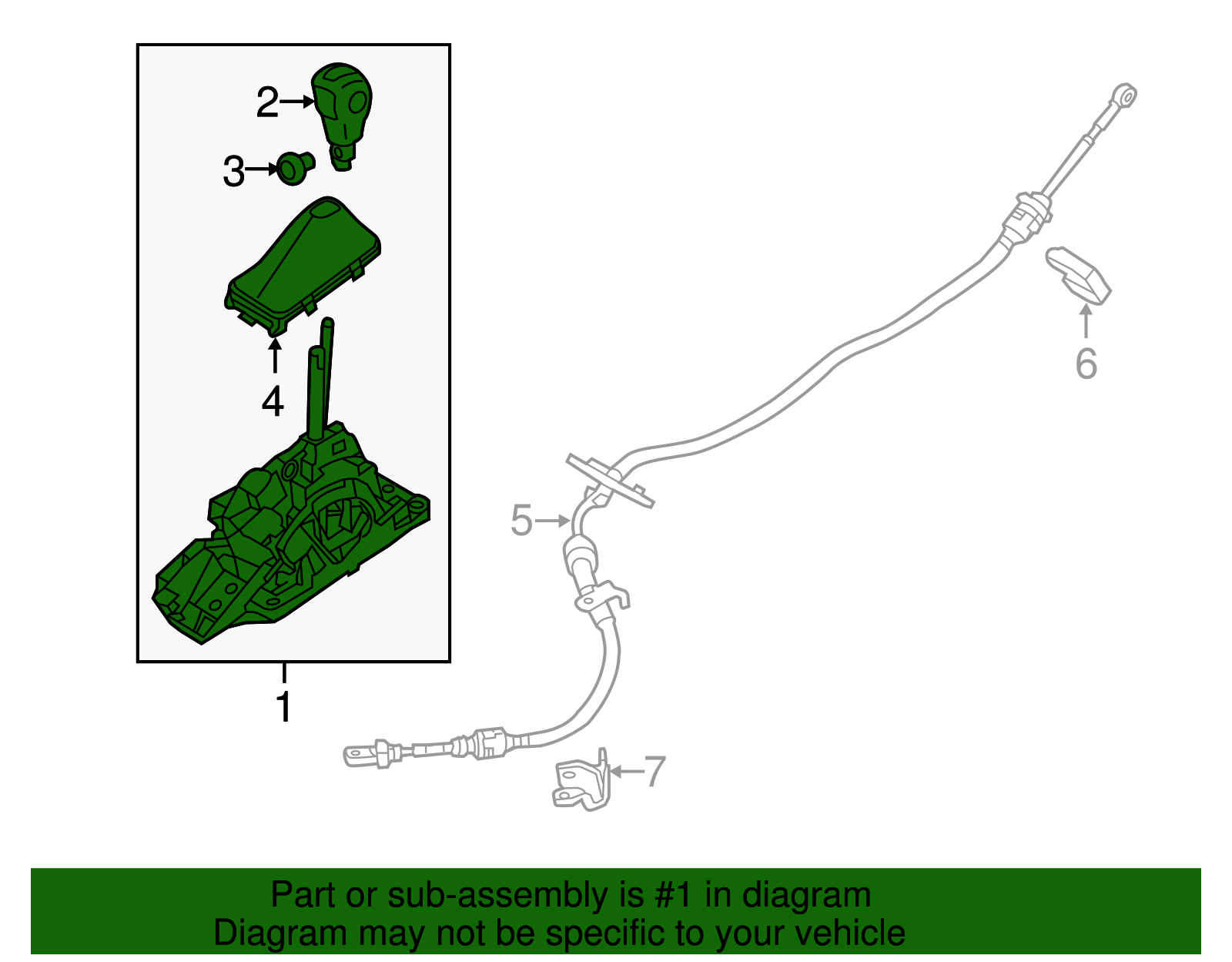 2012-2019 Ford | Gear Shift Assembly | GT4Z-7210-BA | Walls' Ford Parts