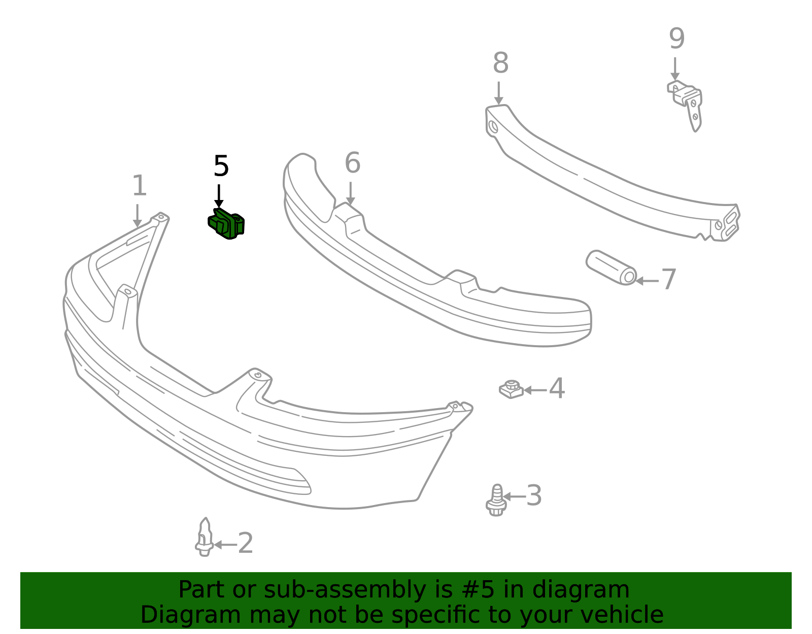 52115-AA010 - Bumper Cover Support 2000-2001 Toyota Camry | Longo ...