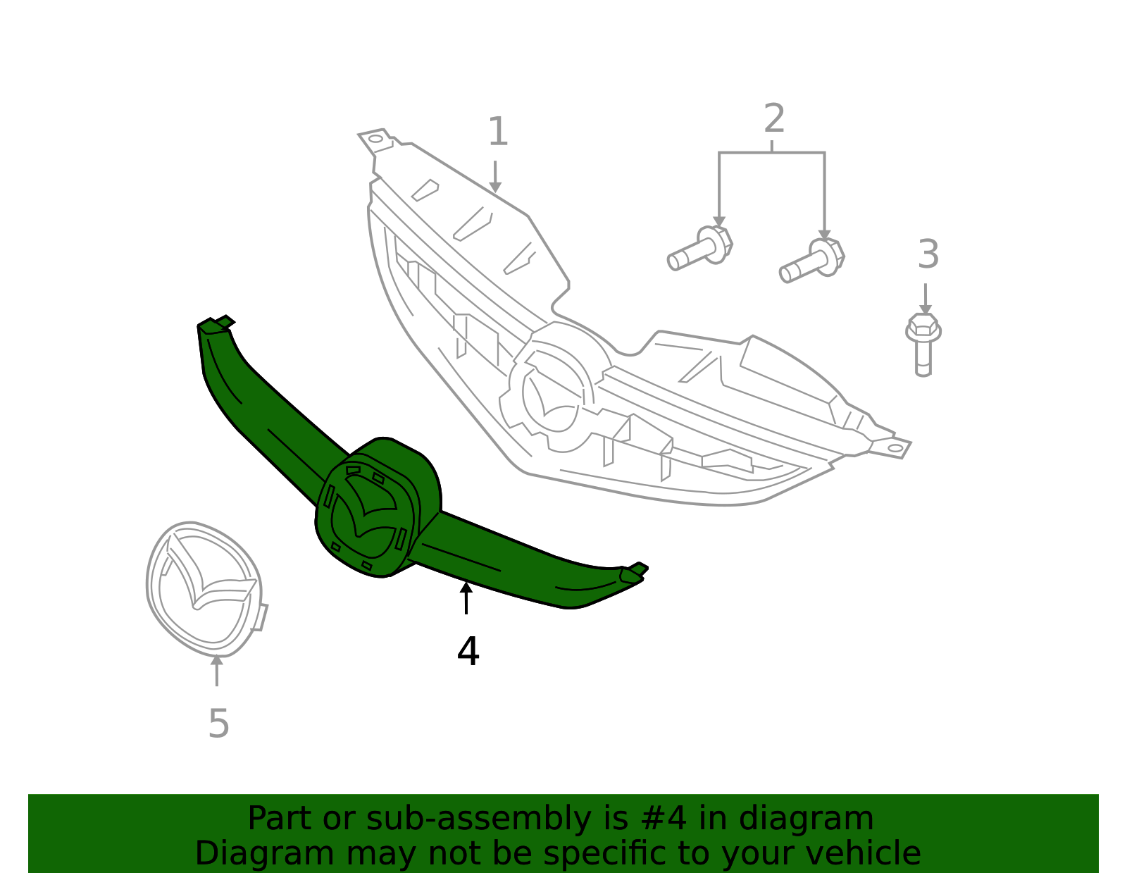 C291-50-711-PZ - Grille 2008-2010 Mazda 5 | MazdaParts.US Store