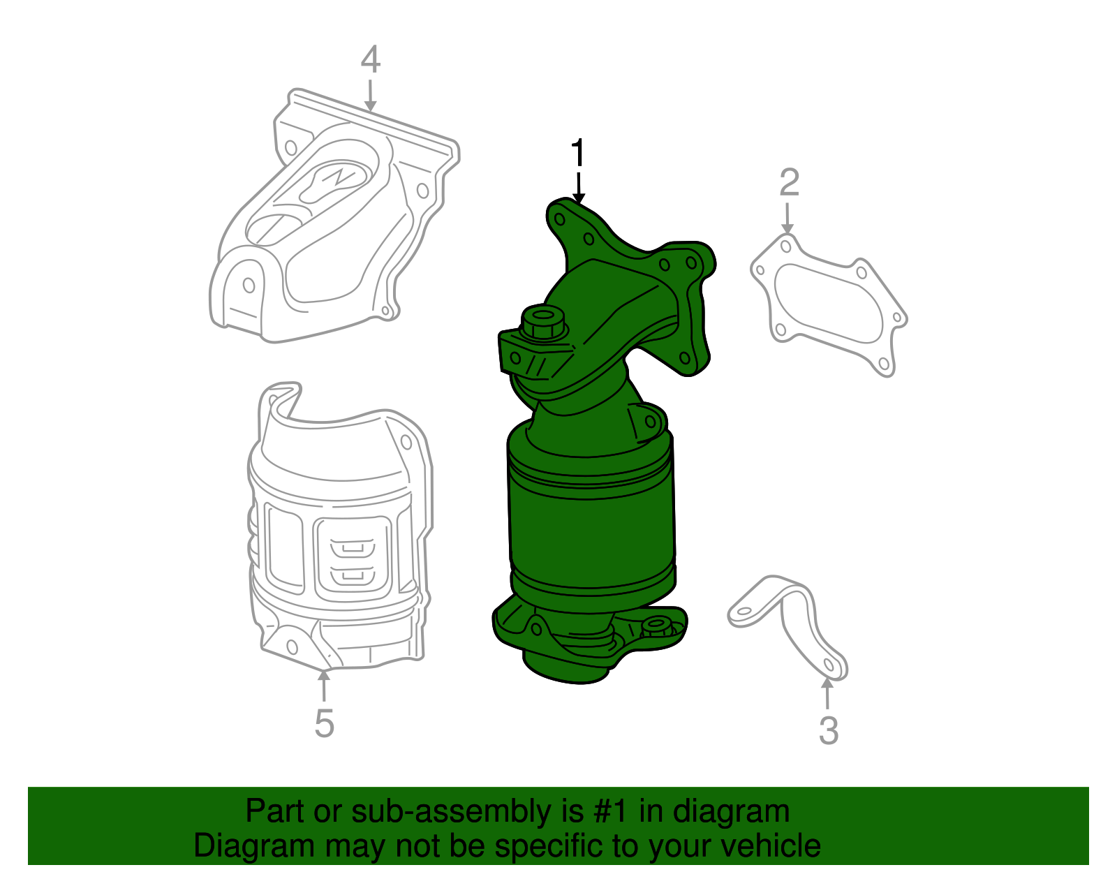 2012-2014 Honda CR-V Catalytic Converter 18190-R5A-A00 | Cheaper Honda ...