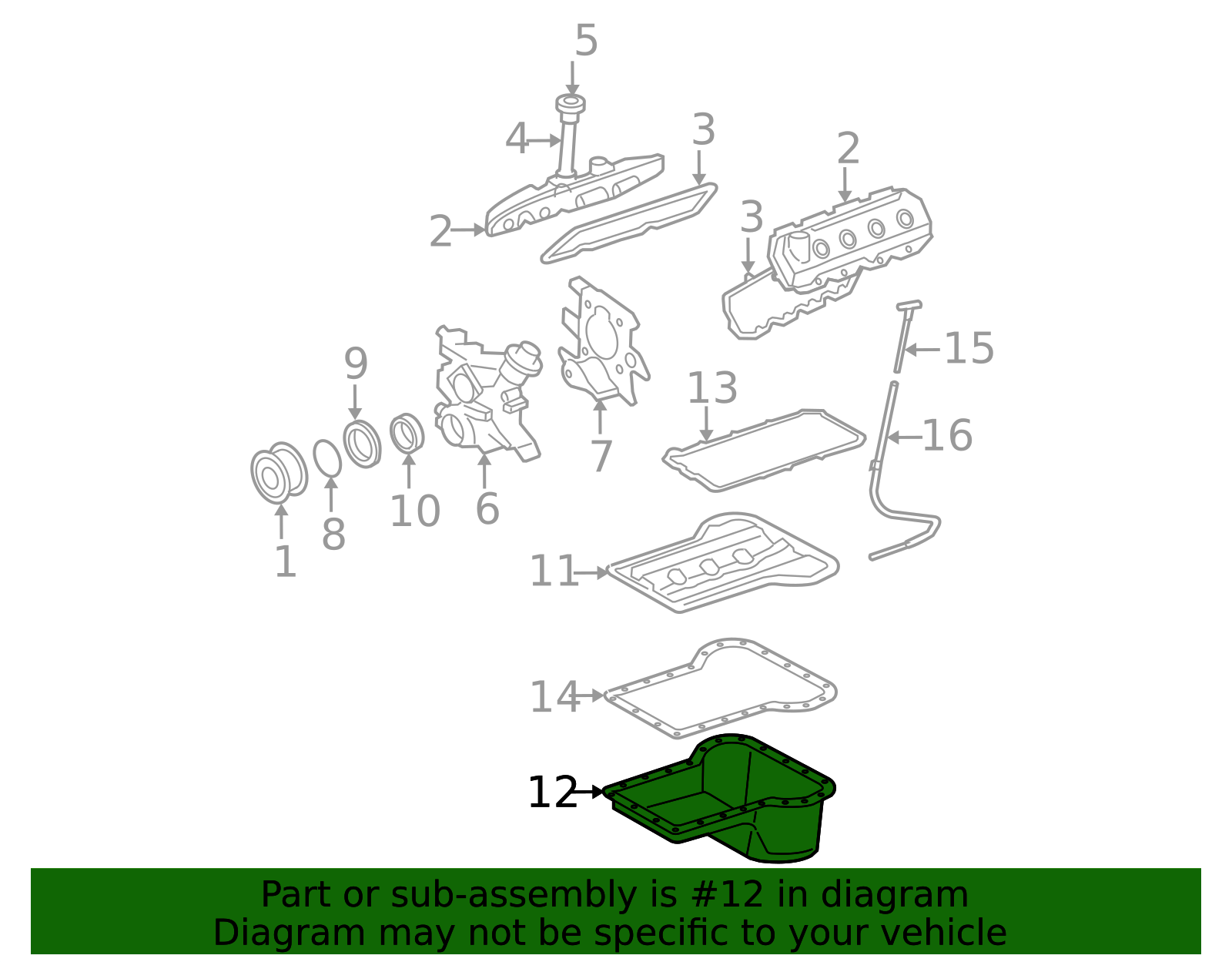 Genuine OEM Ford Part - Oil Pan 3C3Z-6675-DA | Genuine OEM Ford Parts ...