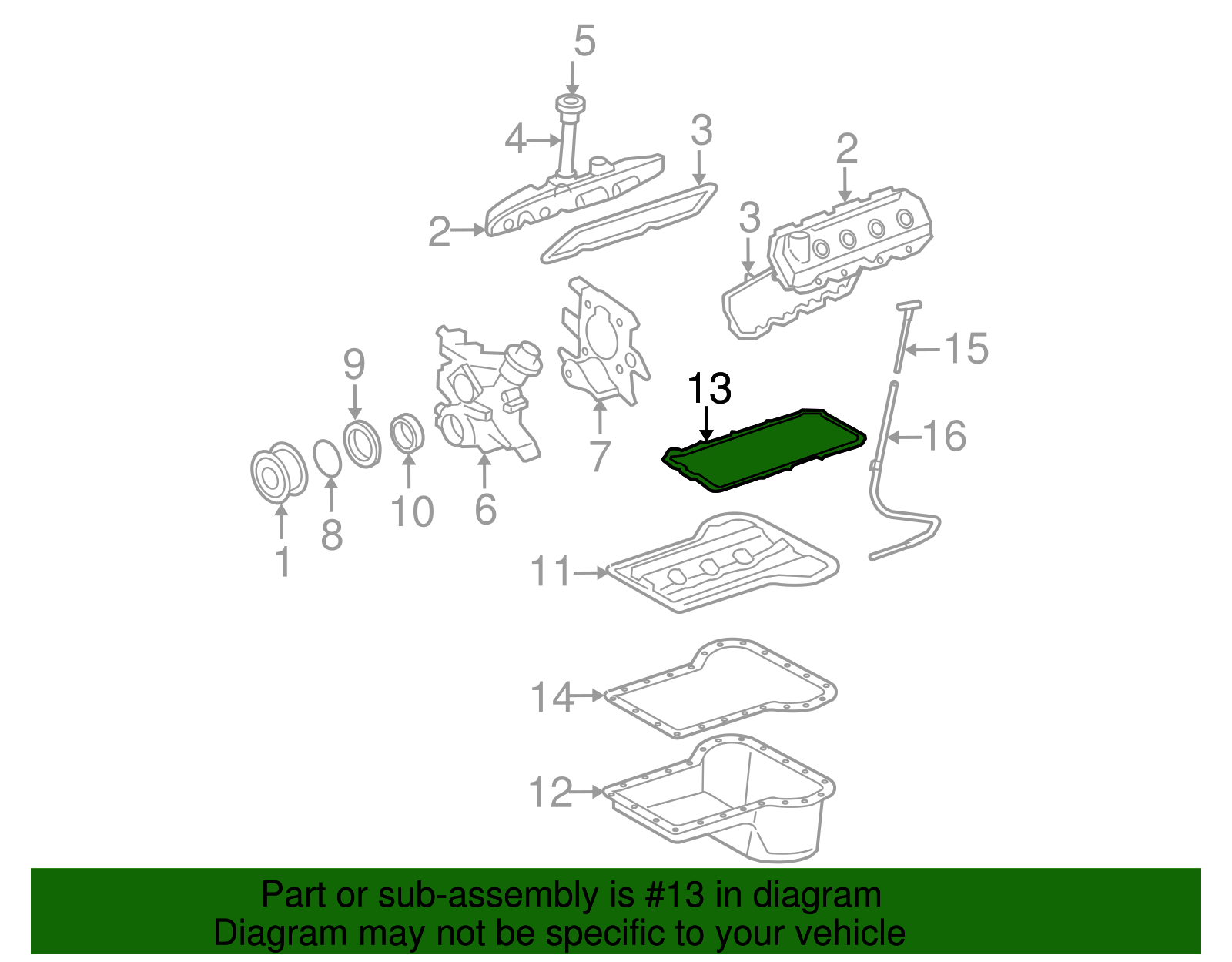 2003-2010 Ford Oil Pan Gasket 3C3Z-6710-CA | Ford OEM Parts Outlet