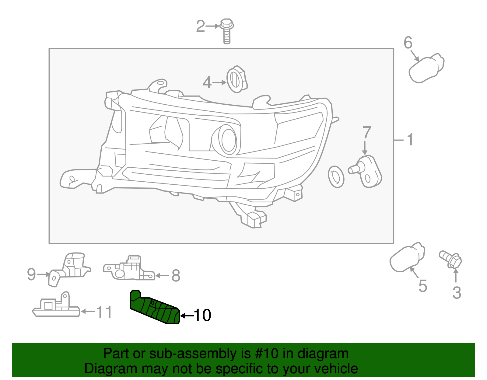 81196-60140 - High-Quality Headlight Bracket for 2016-2021 Toyota Land ...
