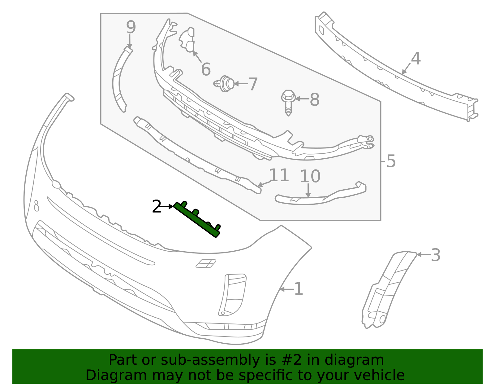 Genuine Bracket -Bumper for 2020-2023 Land Rover Range Rover Evoque ...