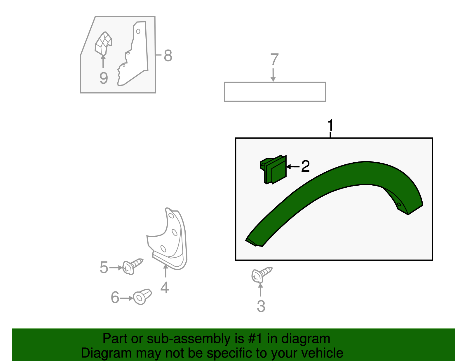 87711-3W000 - Wheel Flare 2011-2016 Kia Sportage | Kia.Parts Store