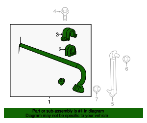 2014-2020 Chevrolet Sonic Front Suspension Stabilizer Bar 42362798 GM ...
