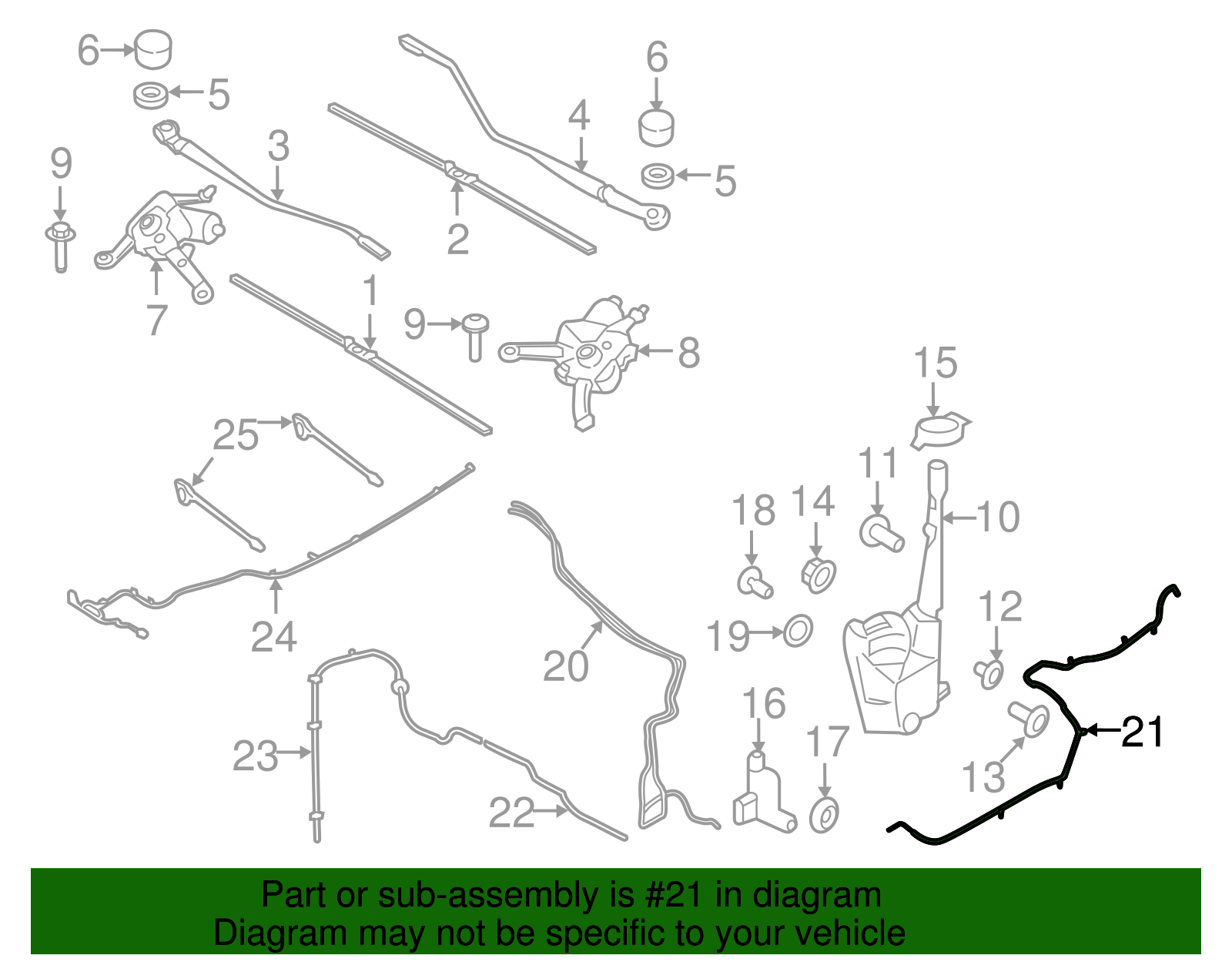 2019-2024 Ford Edge Front Hose KT4Z-17A605-A | Ford OEM Parts Outlet