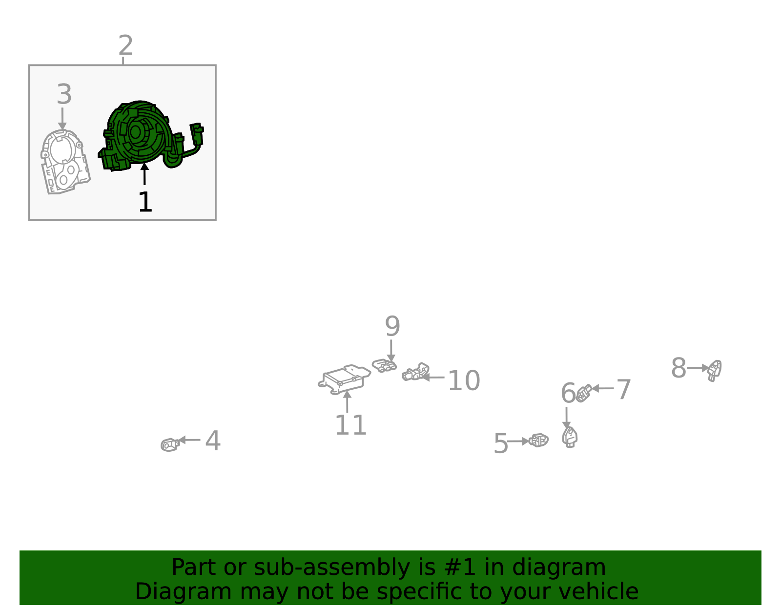 2016-2020 Toyota Mirai Clock Spring 84308-62020 | Toyota Parts Center
