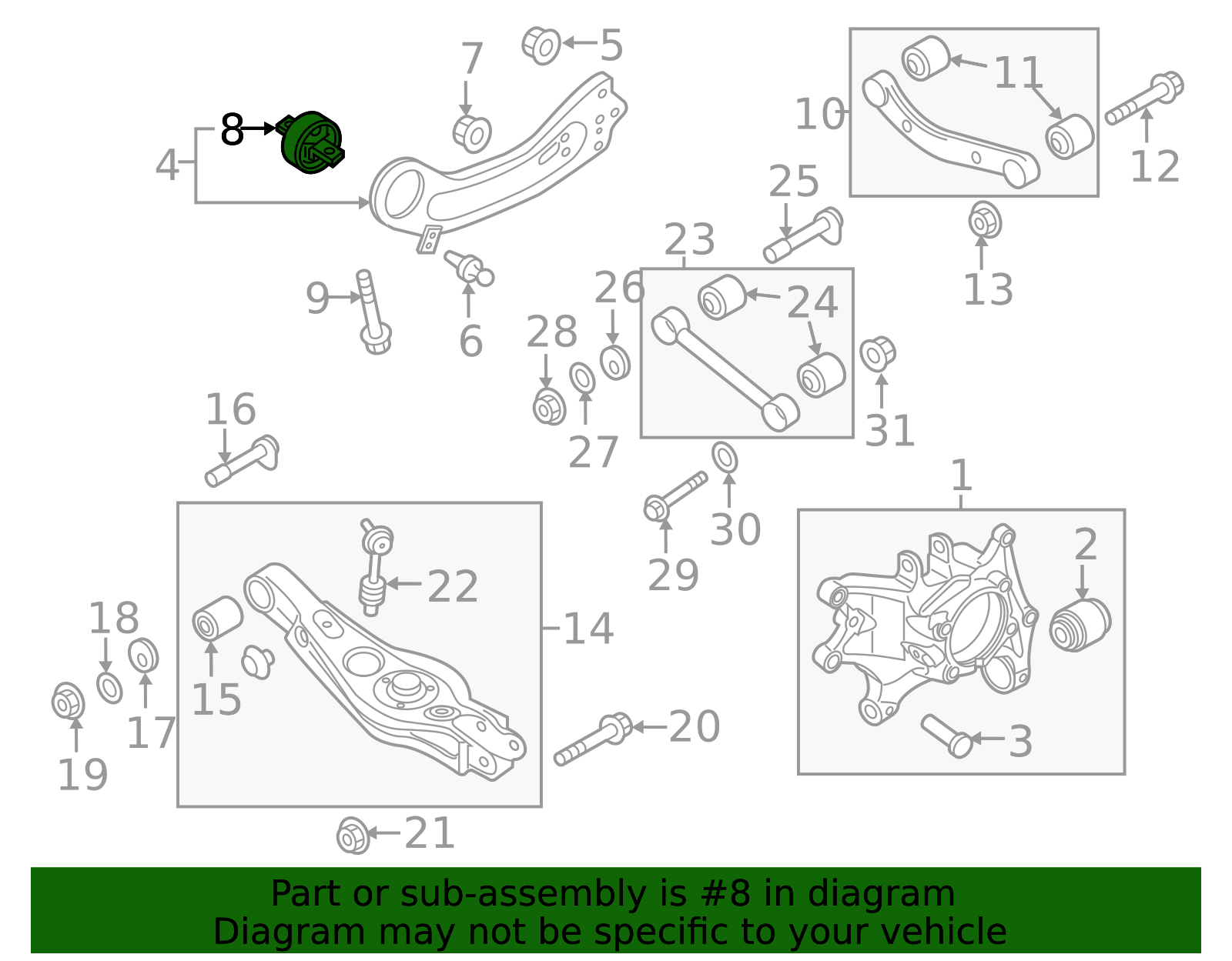 55274-C5000 - Trailing Arm Bushing 2016-2020 Kia Sorento | Kia.Parts Store