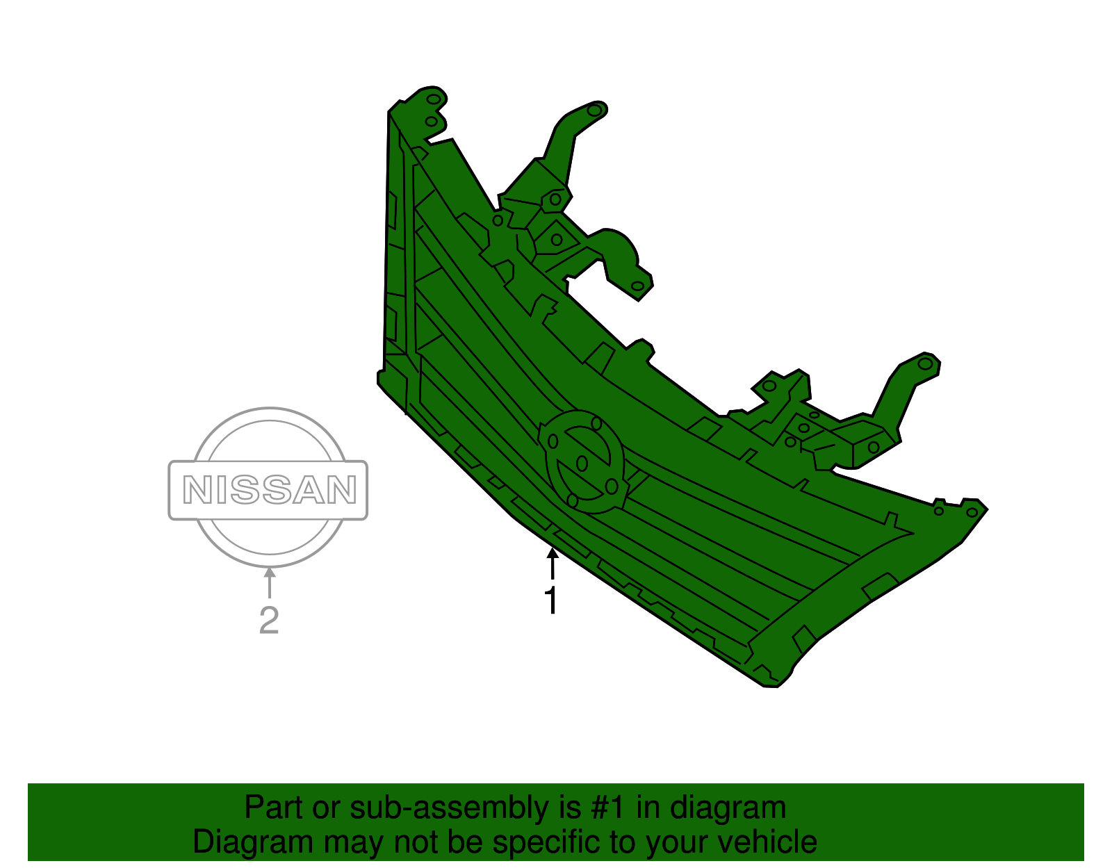 62310-3SH0A - Grille - 2013-2015 Nissan Sentra | Conicelli Nissan