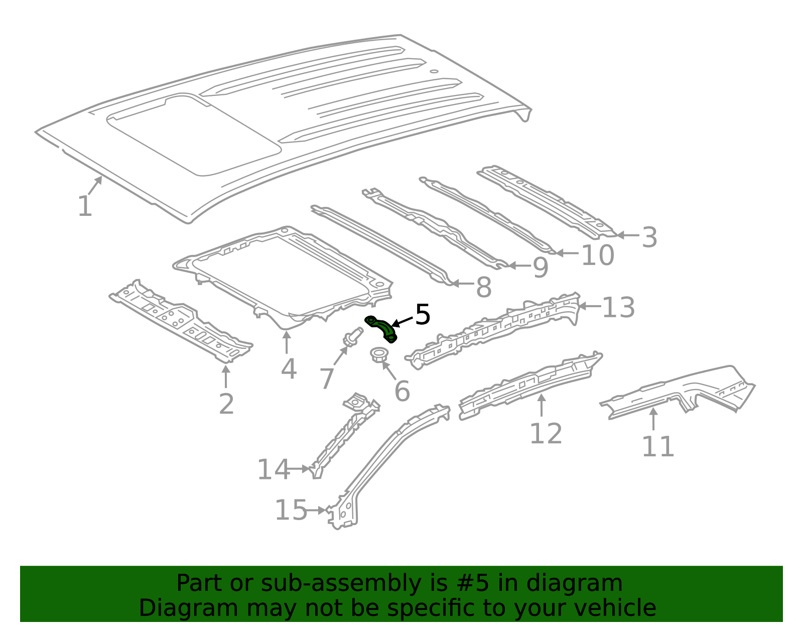 2019-2025 Toyota Sunroof Reinforced Support 63118-0R050 | MotorMotor