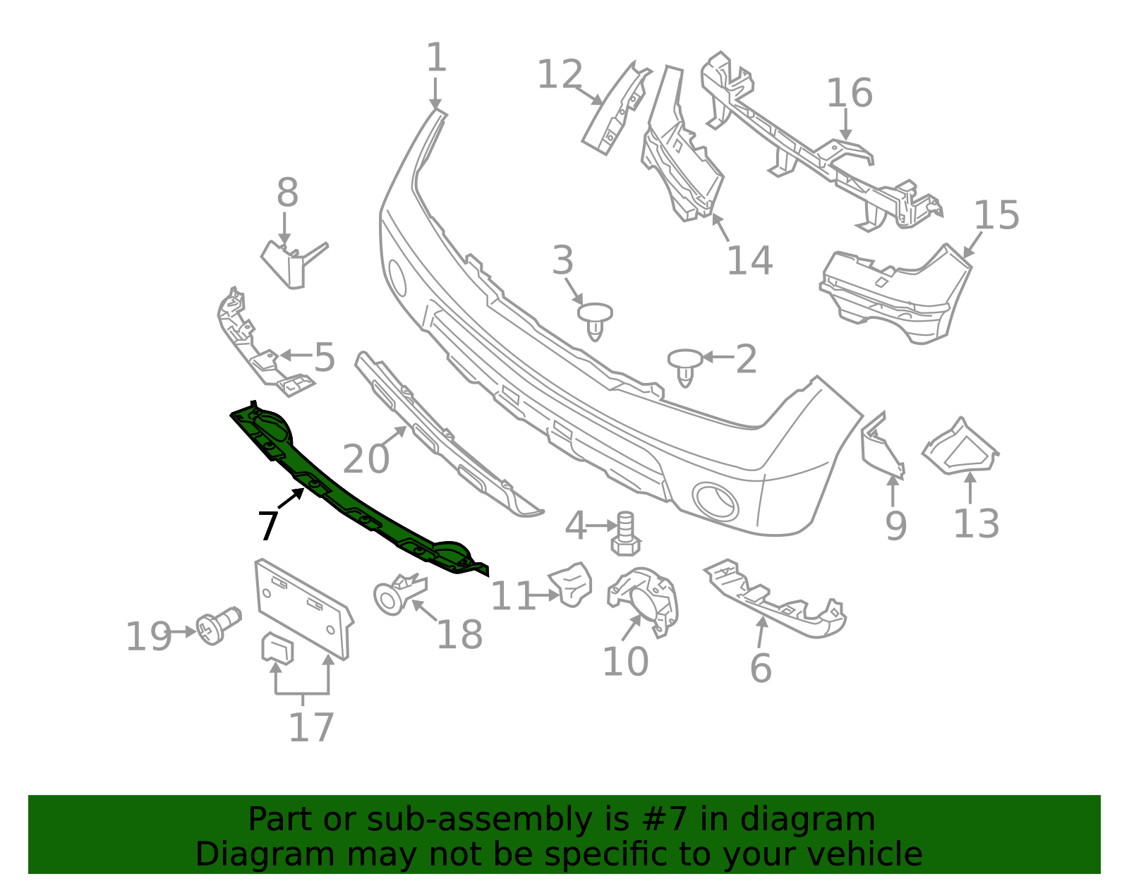 96015-EA500 - Spoiler 2005-2012 Nissan Pathfinder | Official Nissan ...