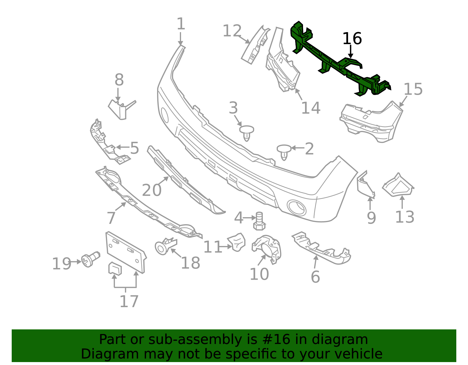 2008-2012 Nissan Pathfinder Upper Support 62290-ZS20A | Parts for Nissans