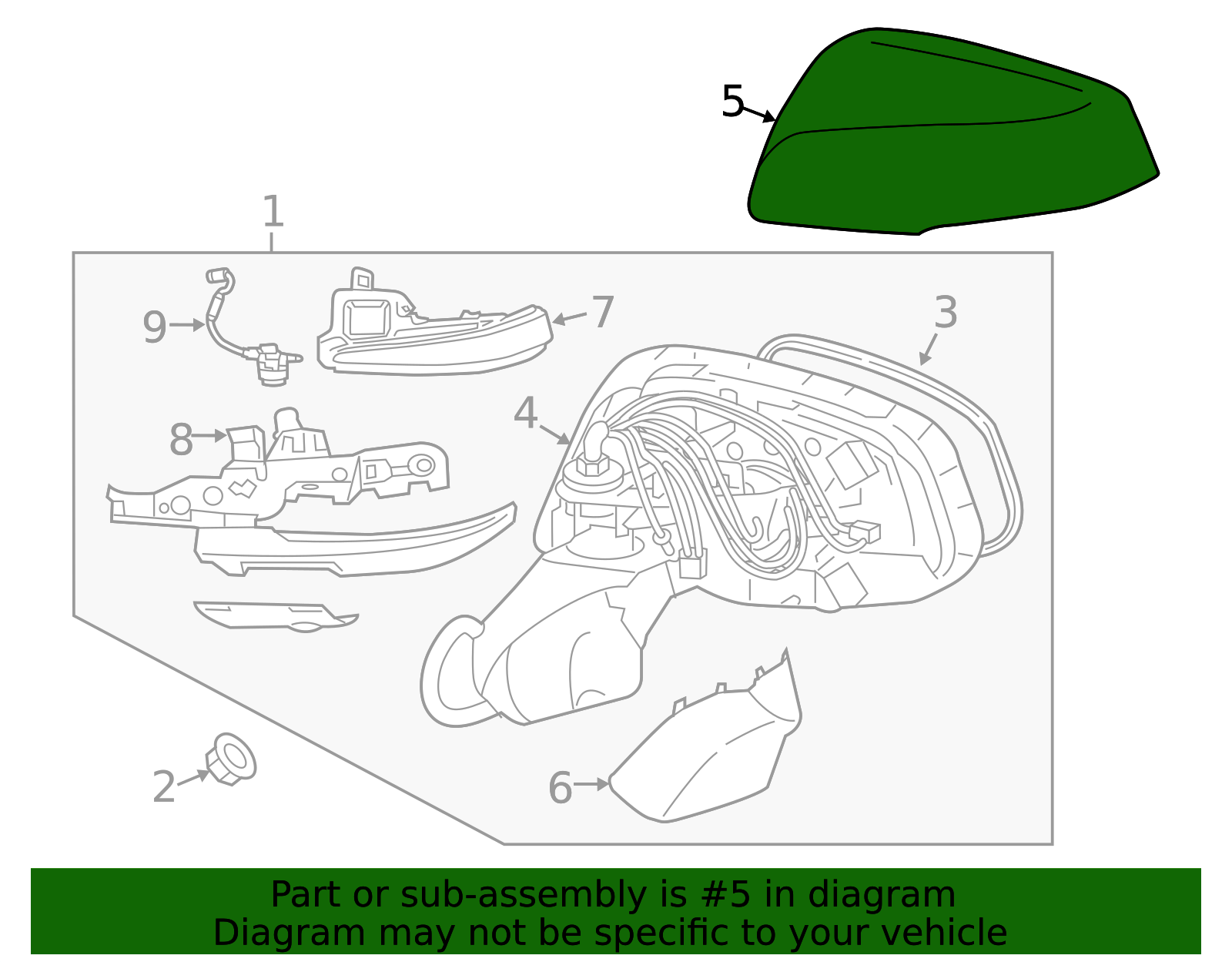 2019-2024 Toyota Mirror Cover - Blue - DRIVERS SIDE 87945-42200-A0 ...