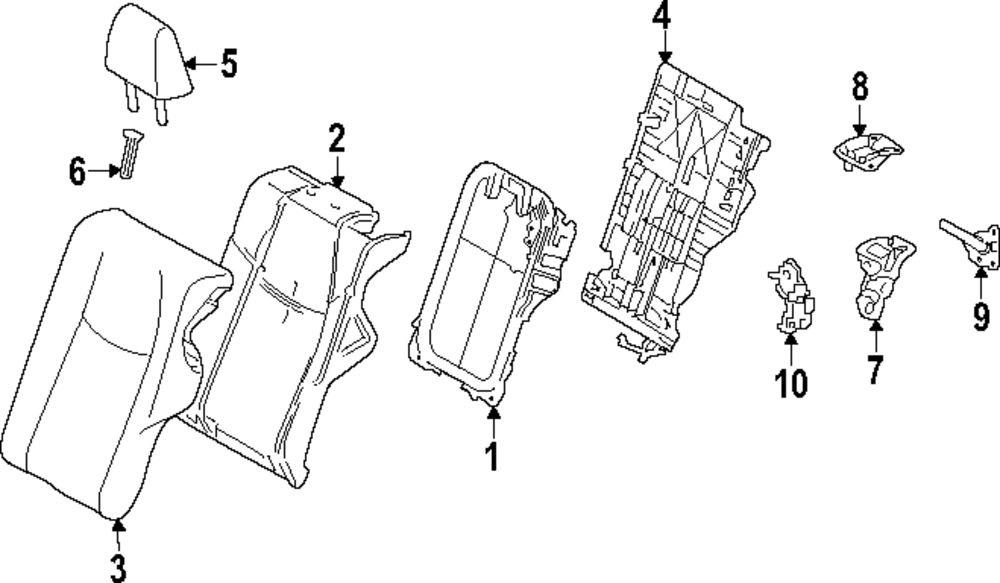 71018-0A040 - 2022-2024 Toyota Corolla Cross - Seat Back Frame ...