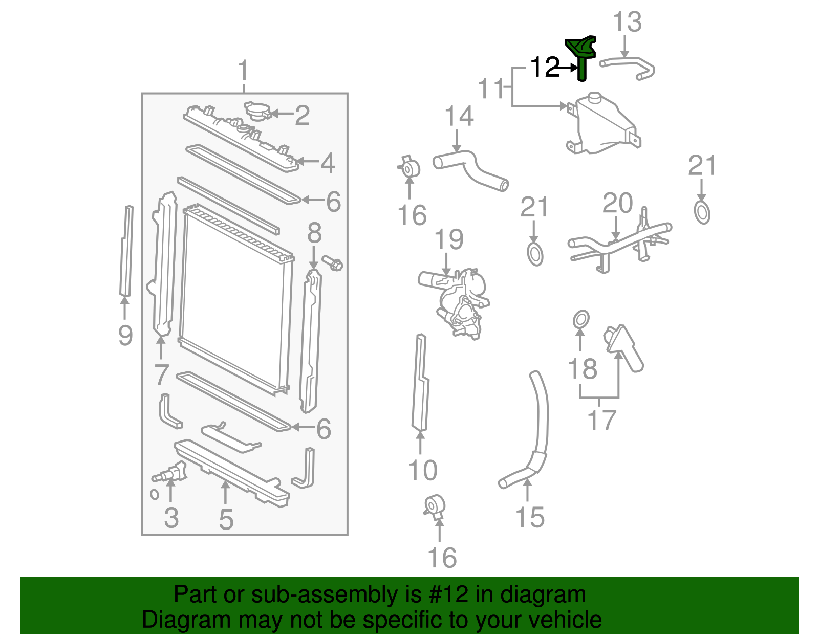 1640550051 - Engine Coolant Reservoir Cap 2003-2018 Toyota | Longo ...