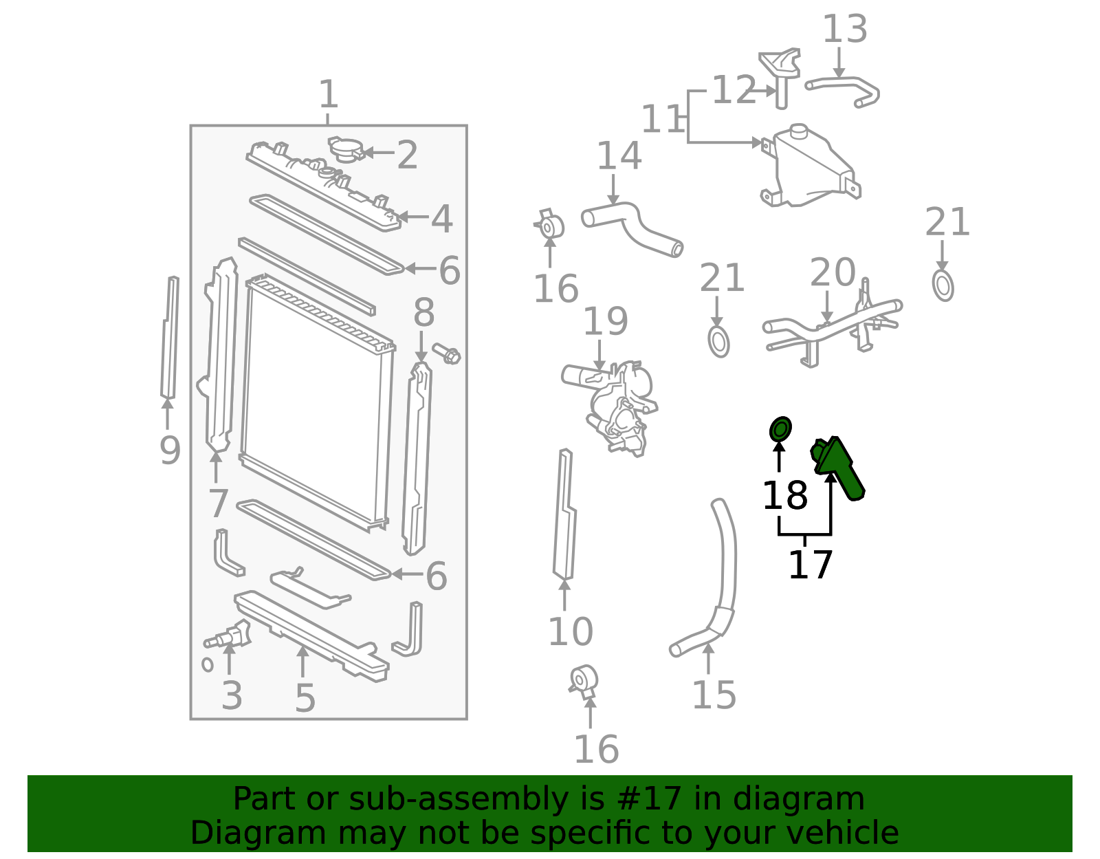 16031-0P010 - Water Inlet Sub-Assembly, With THERMOSTAT 2003-2024 ...