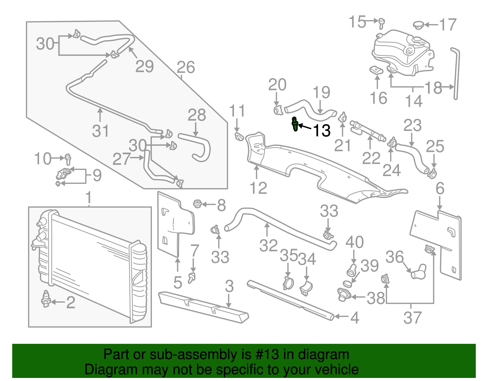 2000-2011 GM Retainer,Rad Supt Sight Shld 25695687 | GM Parts Center