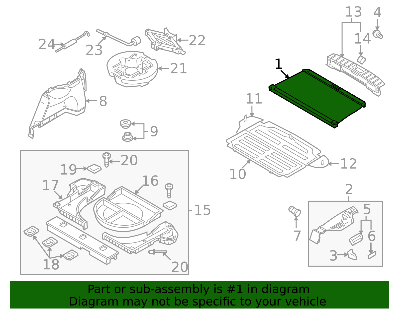 Genuine Cargo Cover for 85930-2L500-9K | Hyundai OEM Parts Direct