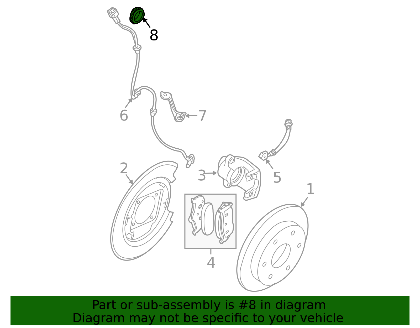 2008-2015 Nissan TITAN NEW OEM NISSAN TITAN ABS Wheel Speed Sensor Tone ...