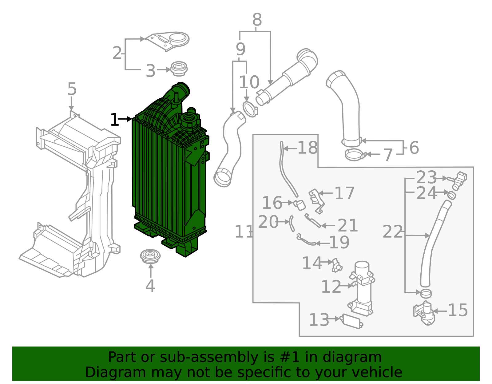 2021-2024 Kia Sorento Inter-Cooler 28271-2S310 | TascaParts.com