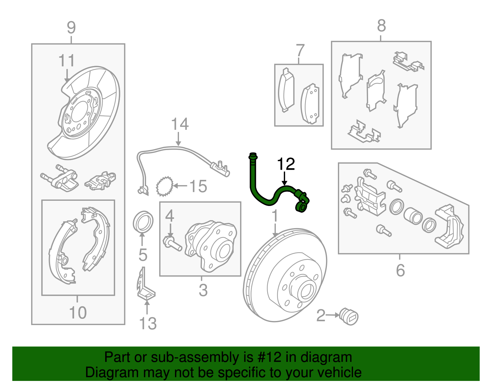 2009-2025 Nissan Brake Hose 46211-EG03C | OEM Parts Online