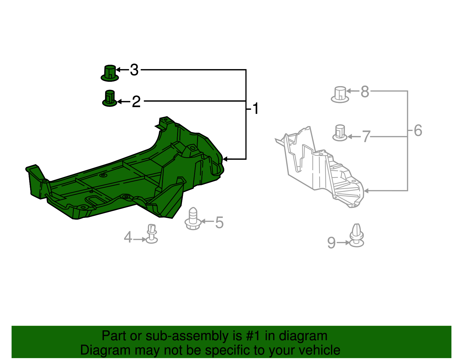 57628-F4010 - 2018-2022 Toyota C-HR - Front Shield | Nucar Toyota Parts