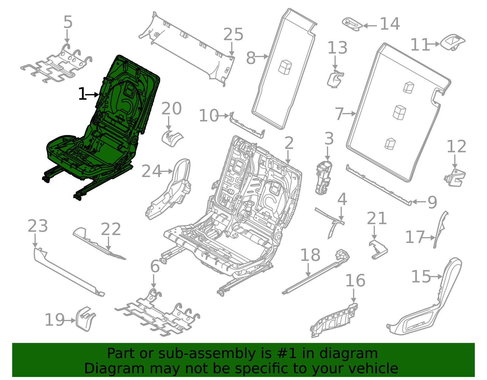 Genuine BMW 52-20-7-437-540 | Seat Frame | FREE Shipping on Most Orders ...