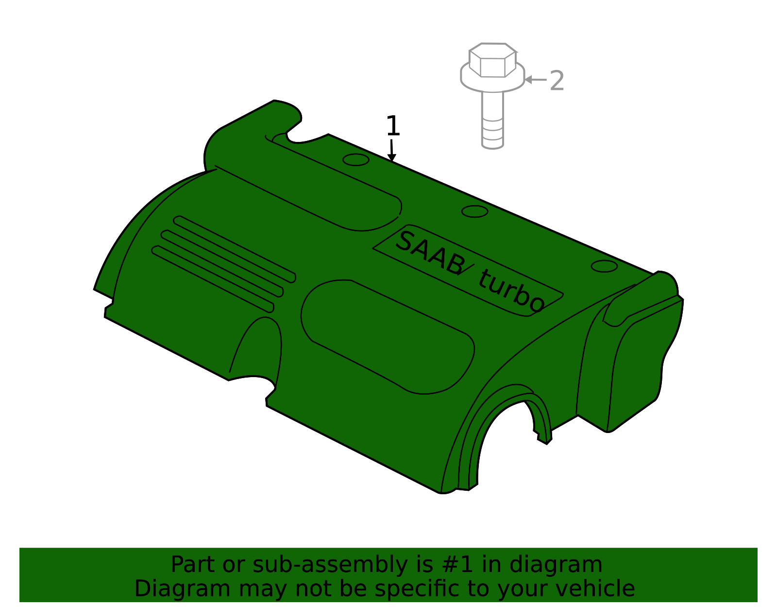 Genuine Engine cover for 2003-2011 Saab | Part# 12788313 | Over 30% Off ...
