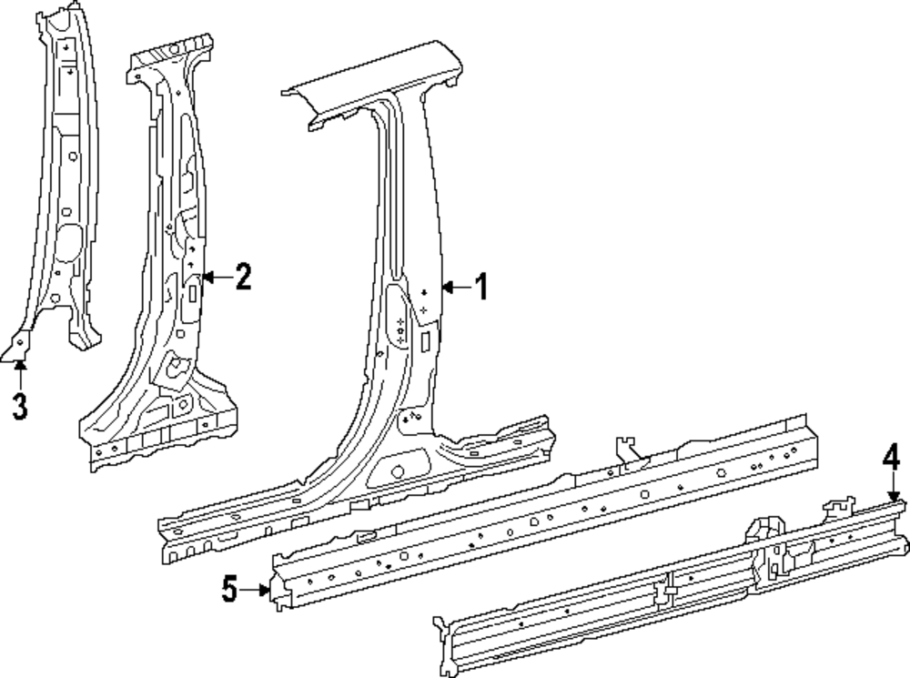 2023-2025 Toyota Crown Center Pillar Reinforced 61304-30120 | Toyota ...