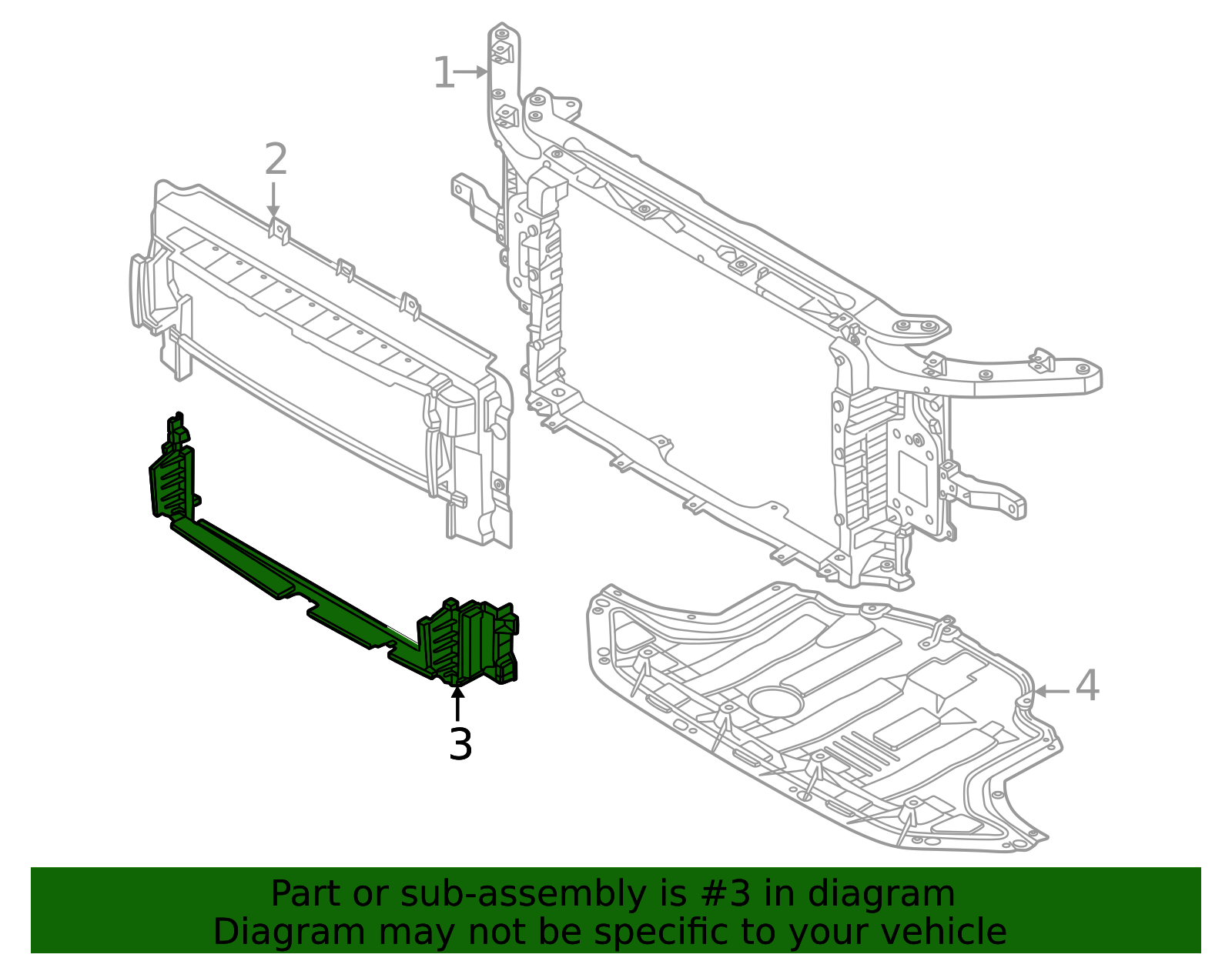 2022-2023 Hyundai Kona N Lower Guide 29136-I3100 | QuirkParts