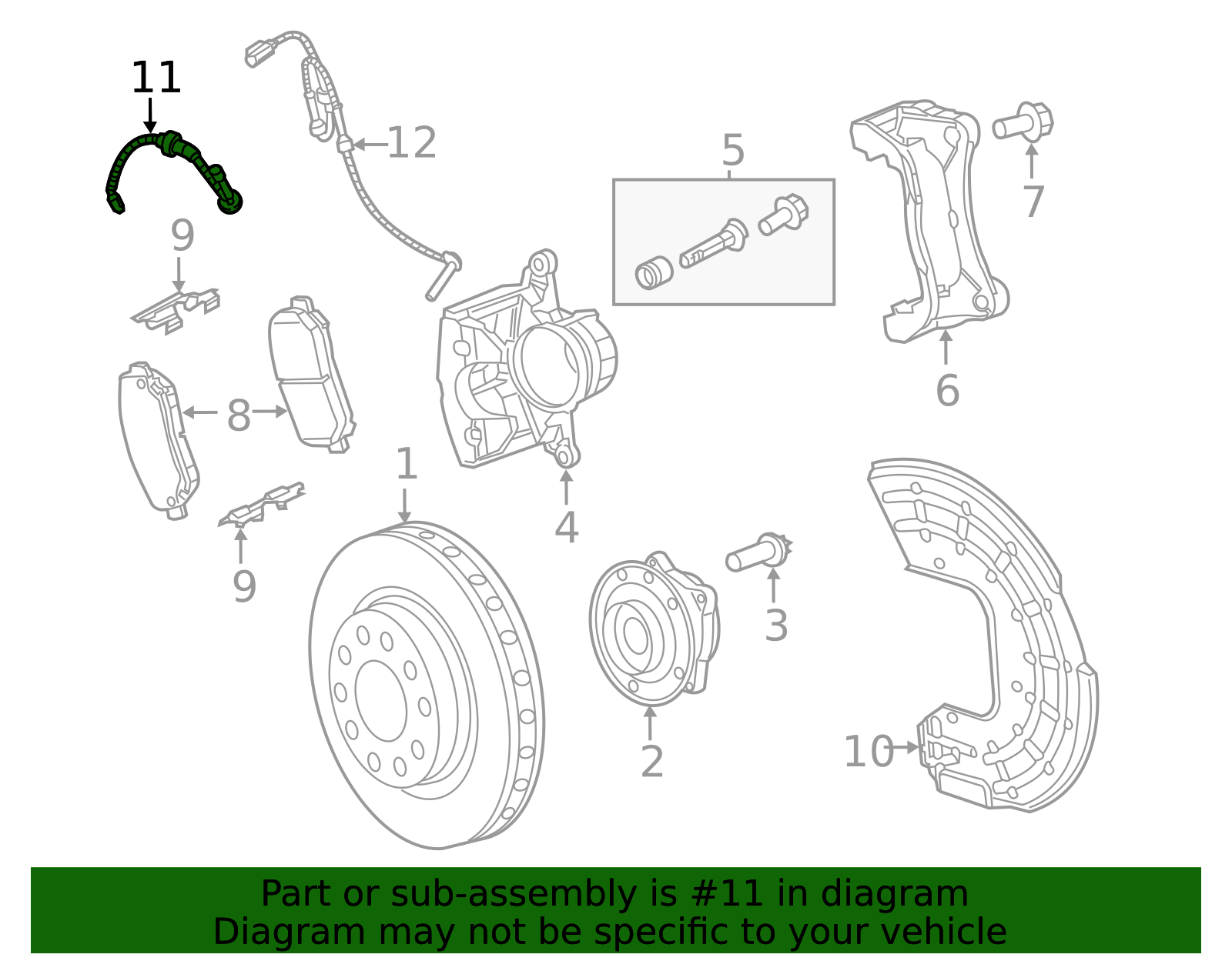 2013-2017 Mopar Brake Hose, Right Or Left 68213497AC | Mopar Parts Canada
