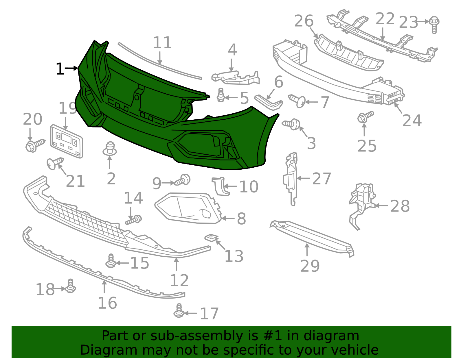 04711-TBF-A01ZZ - Bumper Cover 2017-2020 Honda Civic | Toronto Honda Parts