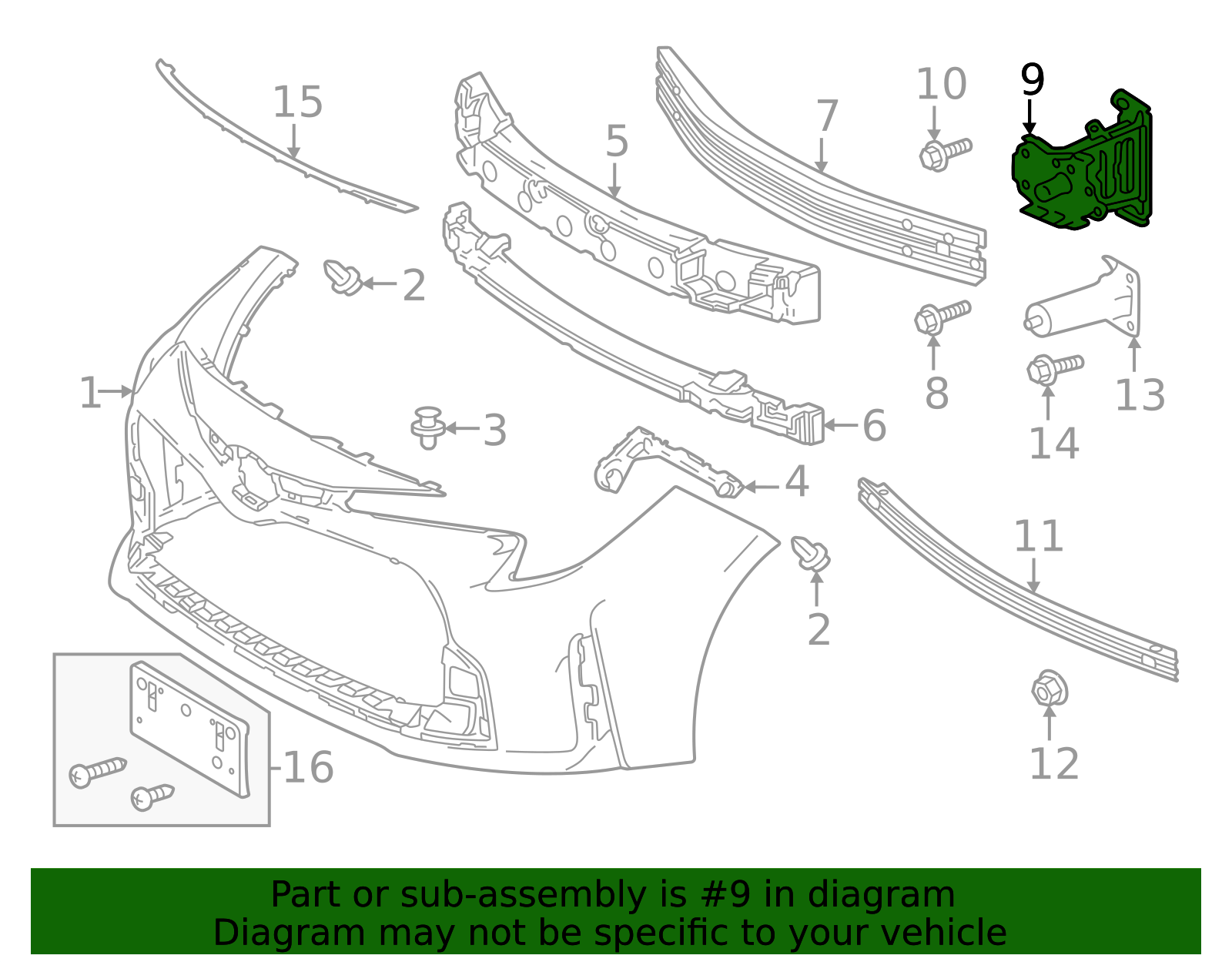 57014-12080 - 2023-2024 Toyota GR Corolla - Stay Bracket | Discount ...