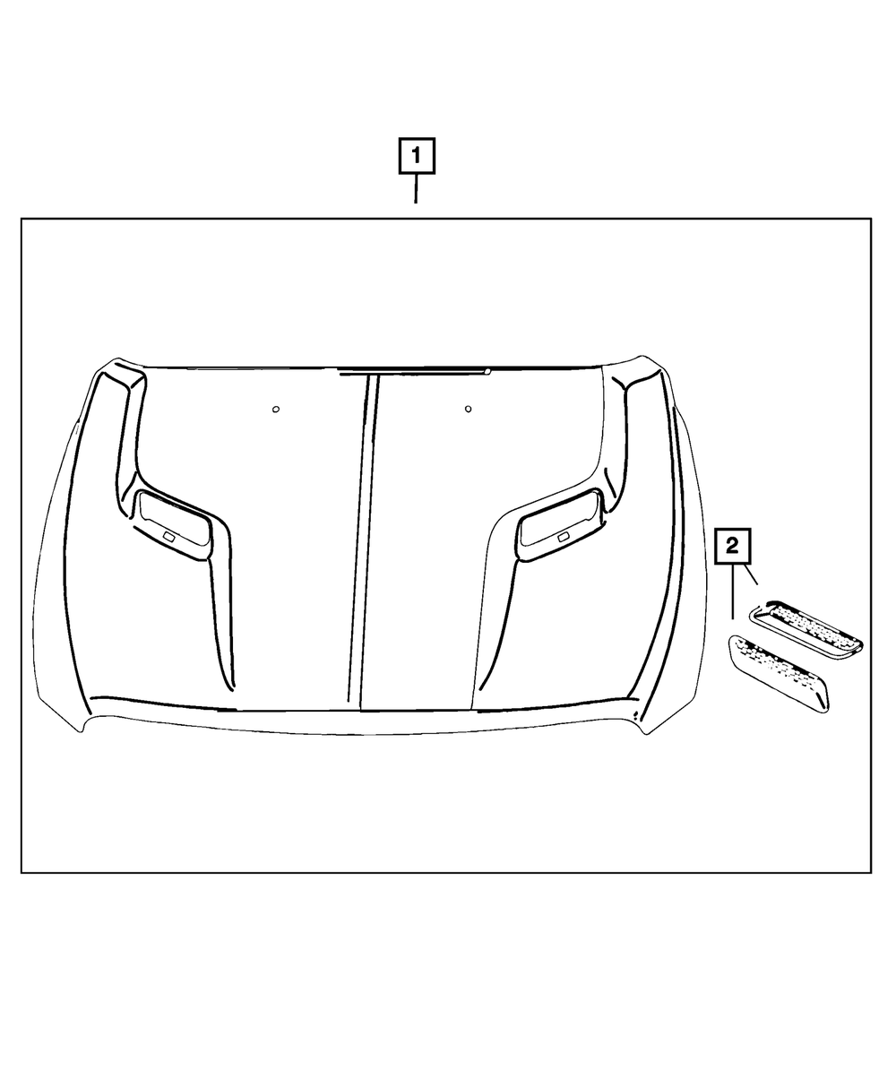 68046800AF - Mopar Hood Bezel 2010-2019 Mopar | Performance Auto Parts