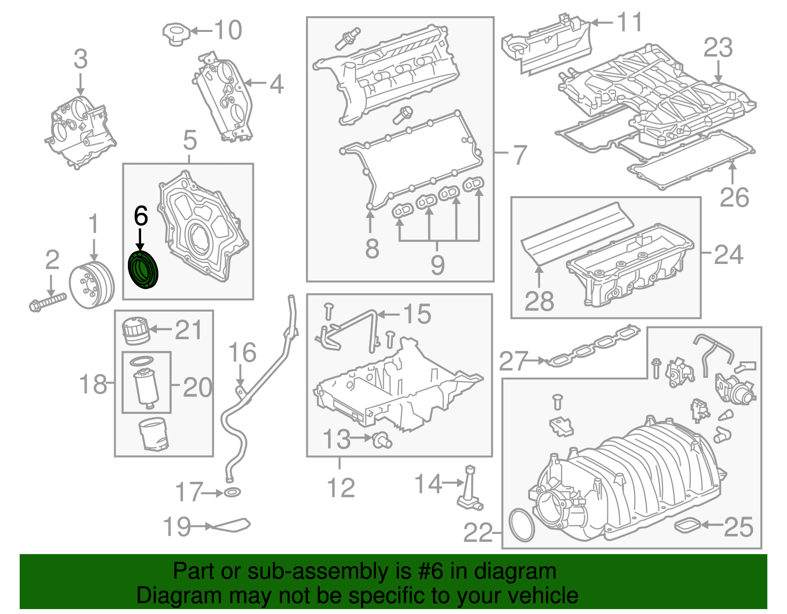 Genuine Front Crank Seal for 2010-2024 Land Rover | Land Rover Part ...
