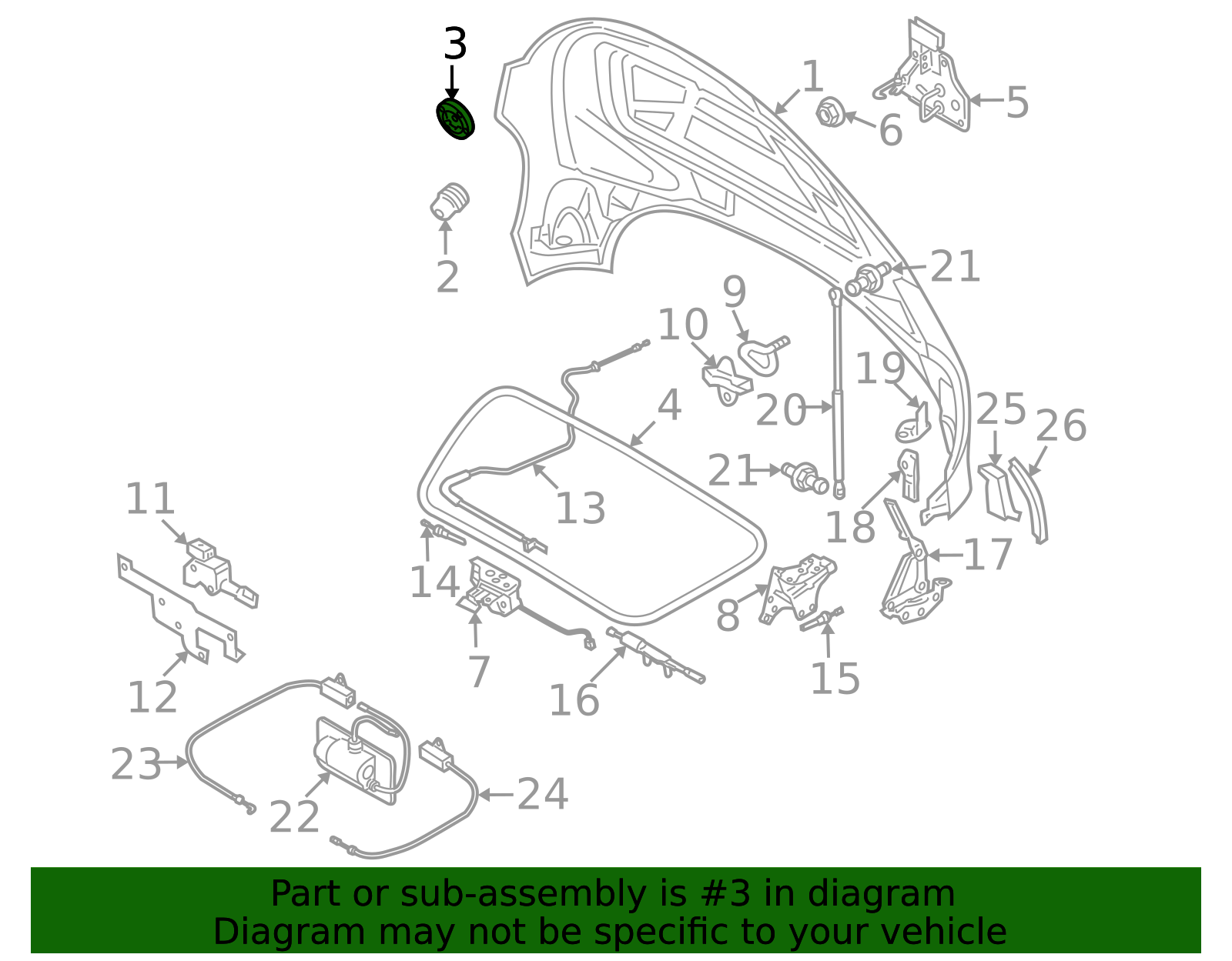 Genuine Audi 893-803-593-A | Hood Plug | FREE Shipping on Most Orders ...