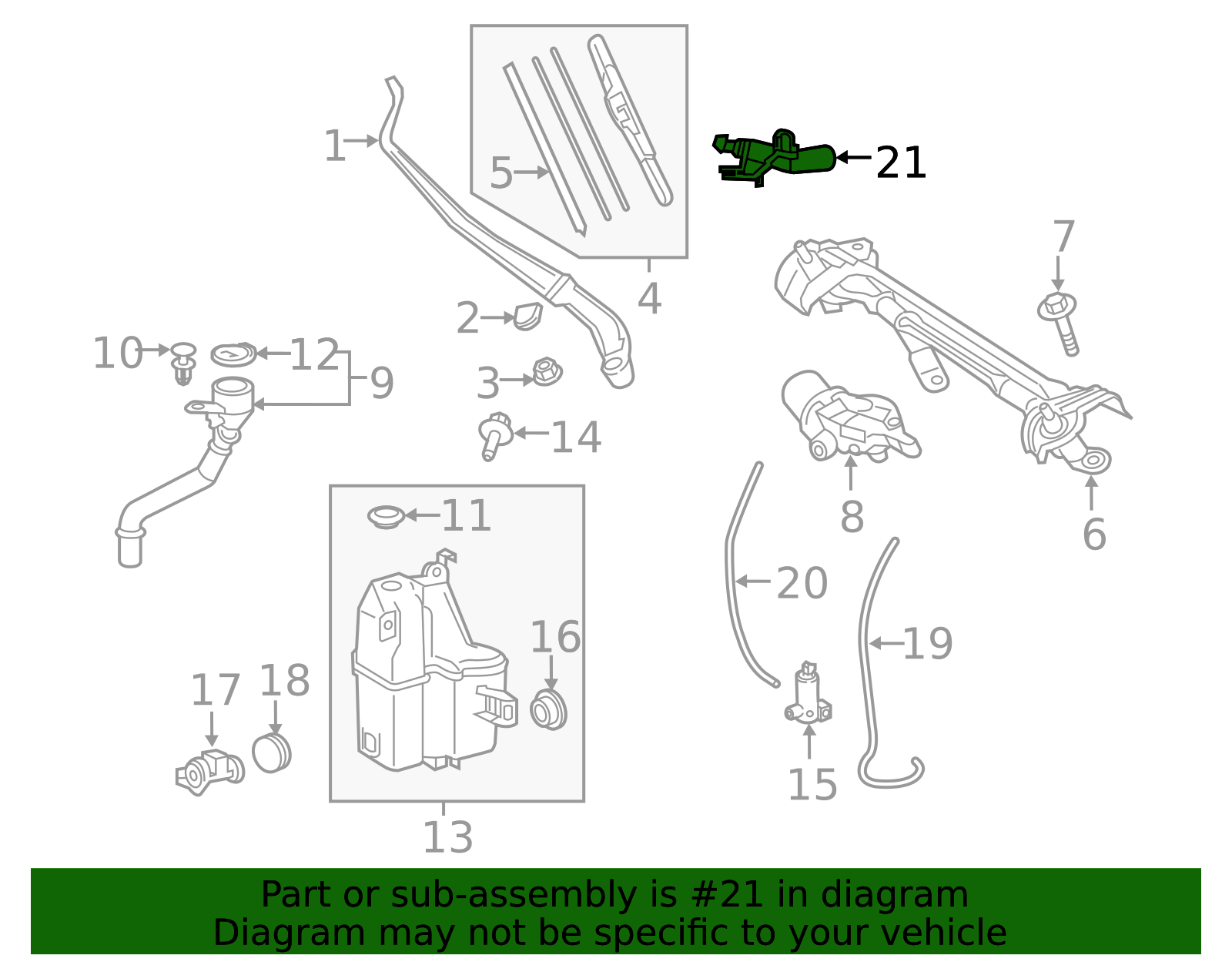 Genuine Official Toyota Washer Nozzle part# 85381-30220 for 2014-2025 ...