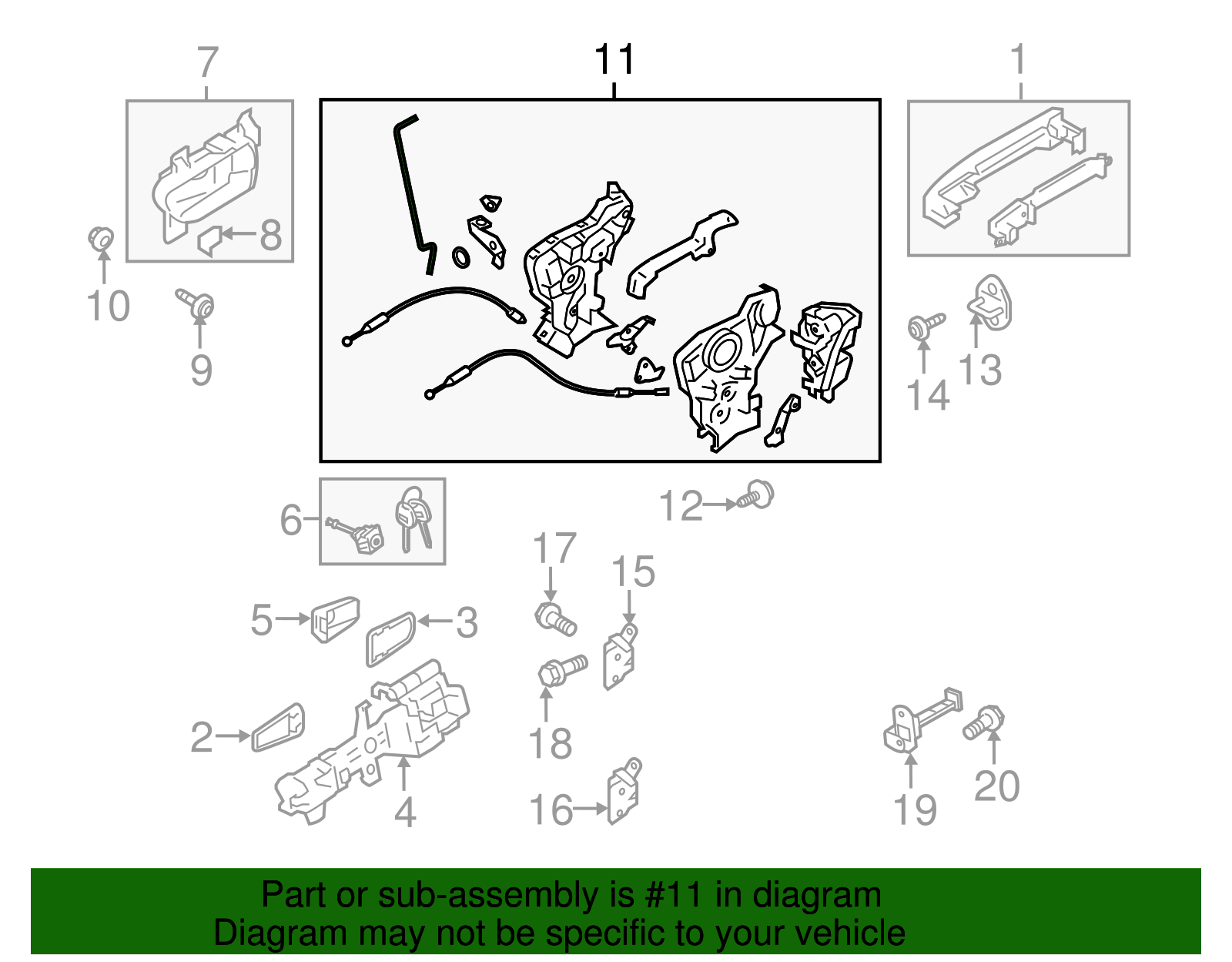 2013-2020 Subaru BRZ 2013-2020 Subaru BRZ - Lock Assembly 61032CA090 ...