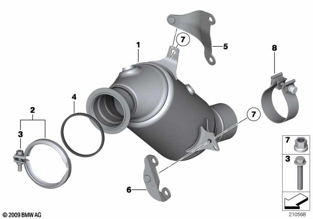 18308637404 - BMW Muffler Clamp Retail Performance Auto Parts
